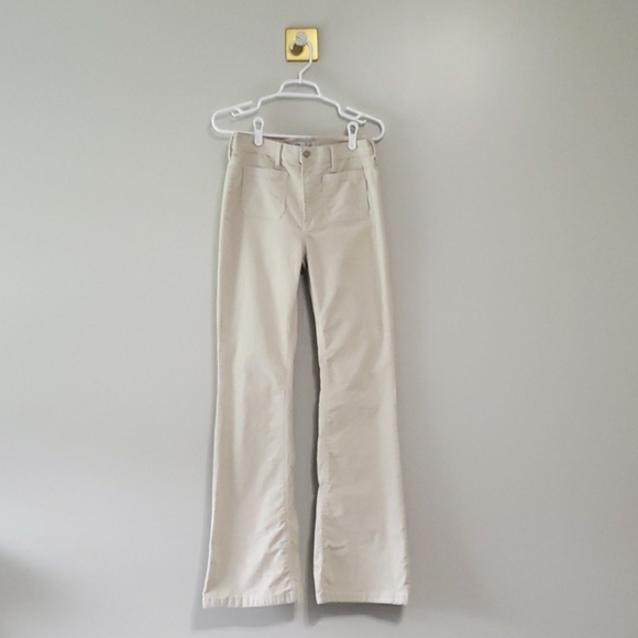 GAP | Pants & Jumpsuits | Gap 7s Flare High Rise Corduroy Pants 27 4l Long Tall Cream Birch Wash ...